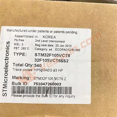 Stm32f105vct6 St St Veswin Electronics