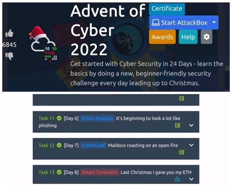 sam sheridan auf linkedin tryhackme adventofcyber2022