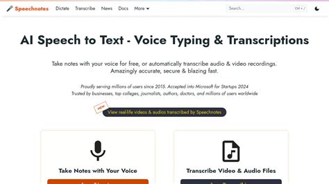 Speechnotes Ai Speech To Text Voice Typing And Transcriptions For