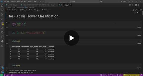 machinelearning python irisclassification codsoft mlproject