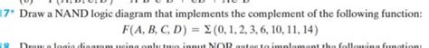 Solved Draw A NAND Logic Diagram That Implements The Chegg