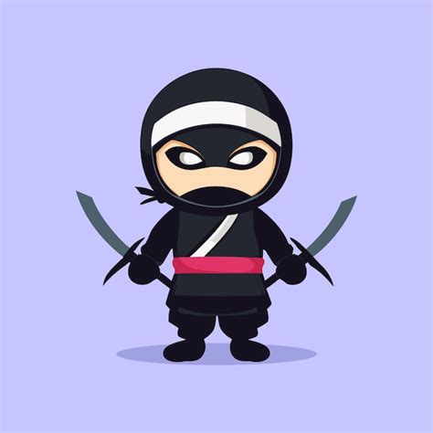 Premium Vector Free Vector Cute Ninja Cartoon Vector Icon Illustration