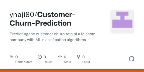 GitHub Ynaji Customer Churn Prediction Predicting The Customer Churn Rate Of A Telecom