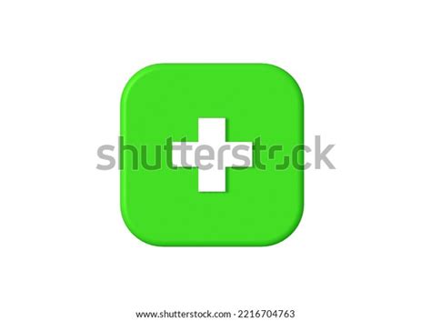 3d illustration add button new create stock illustration 2216704763