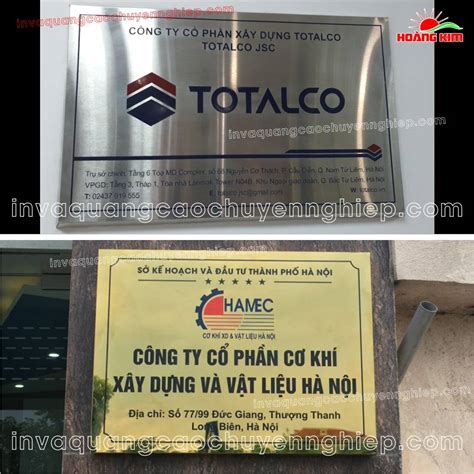 MẪU BIỂN QUẢNG CÁO CÔNG TY ĐẸP BỀN ĐẲNG CẤP NHẤT Quảng Cáo Hoàng Kim Địa chỉ in ấn