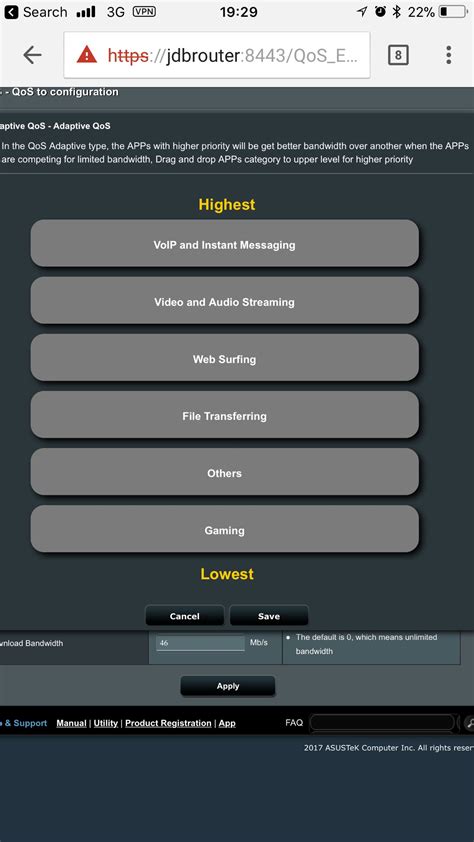 speeds dramatically decrease when enabling qos not setting correctly