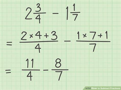 3 Ways To Subtract Fractions Wikihow