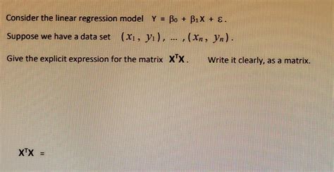 Solved Consider The Linear Regression Model Y Bo B1x
