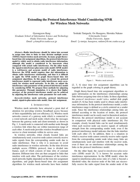 pdf extending the protocol interference model considering sinr for