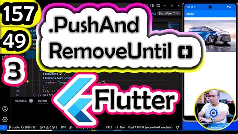 49pushandremoveuntil Flutter Course 2024 بالعربى Youtube
