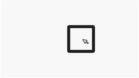 Looping Animation Of Black Cursor Clicking On Square Moving From Left