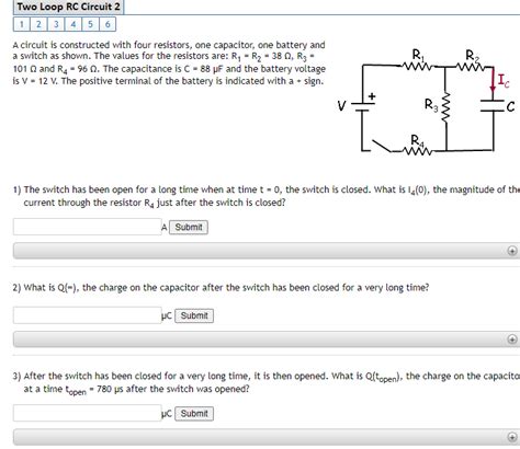 Solved Two Loop Rc Circuit 2 1 2 3 4 5 6 A Circuit Is