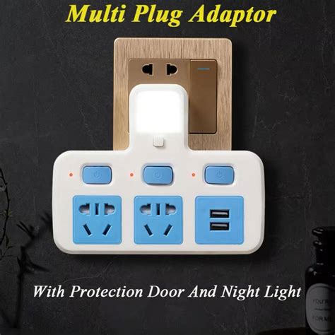 Multiport Power Wireless Universal Outlet Plug Adapter With Independen