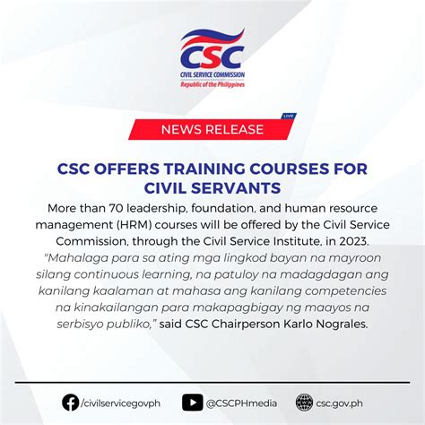 Csc Offers Training Courses For Civil Servants News Press