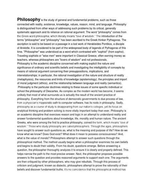 Philosophy Argument Rationalism Free 30 Day Trial Scribd