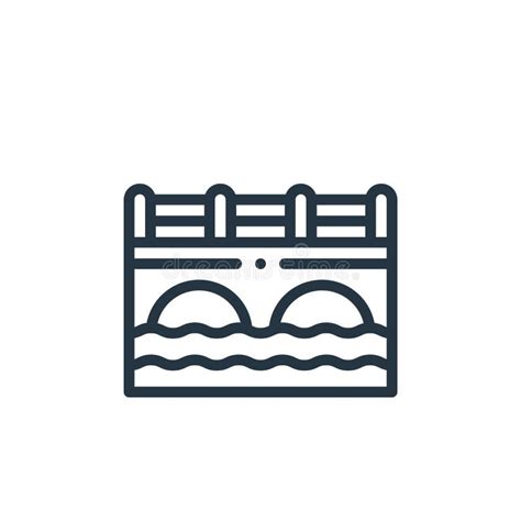 Canal Vector Icon Isolated On White Background Outline Thin Line