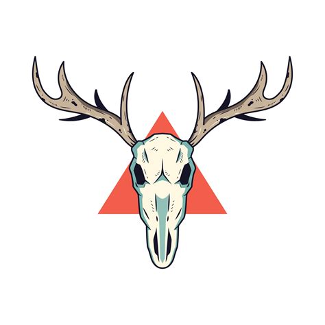 Deer Skull Vector 230108 Vector Art At Vecteezy