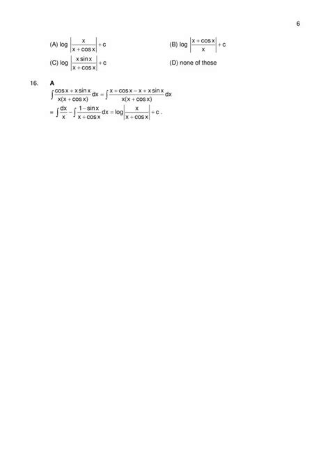 Indefinite Integrationiit Jee Notes Learnpick India