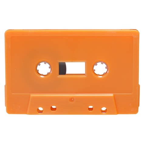 Orange Blank Audio Cassette Tapes Retro Style Media