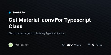 Get Material Icons For Typescript Class Stackblitz