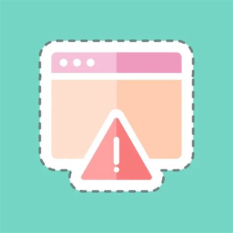 Warning Messages App Interface Elements Flat Vector Illustration Stock