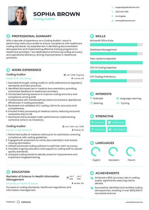10 Coding Auditor Resume Samples And Templates For 2025