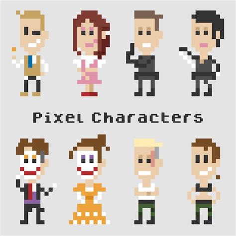 Premium Vector Pixel Characters 8 Bit Avatar