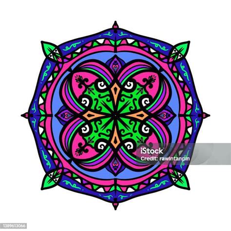색칠 공부를위한 만다라 장식 둥근 장식품 특이한 꽃 모양 동양 무늬 일러스트 만다라 패턴 직조 디자인 요소 색칠 공부 페이지 꽃 식물에 대한 스톡 벡터 아트 및 기타 이미지