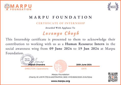 I Am Thrilled To Share That I Have Successfully Completed A 10 Day Internship As A Human