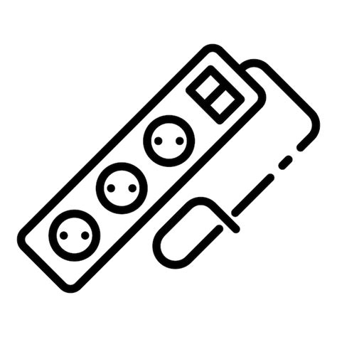 Premium Vector Tripled Wire Socket Icon Outline Tripled Wire Socket