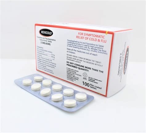 Triprolidine 60mg And Pseudoephedrine Hcl 25mg Tablet Exports