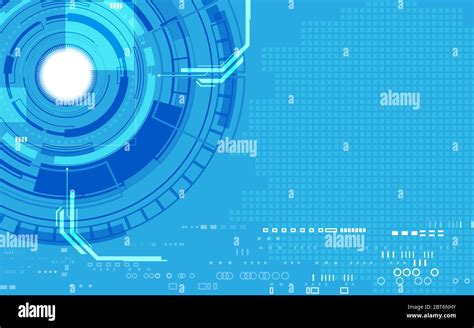 Circle Line Digital Technology Communication Network Design Abstract Background Futuristic