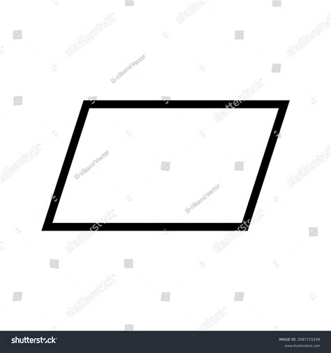 Parallelogram Shape Illustration Vector Graphic Basic Stock Vector