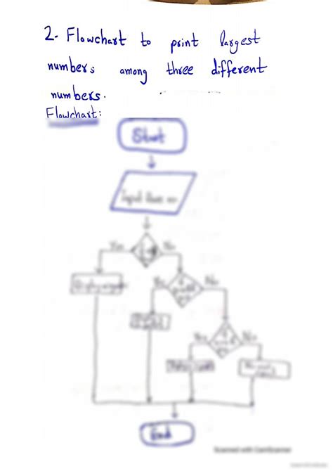 SOLUTION Flowchart To Print Largest Number Studypool