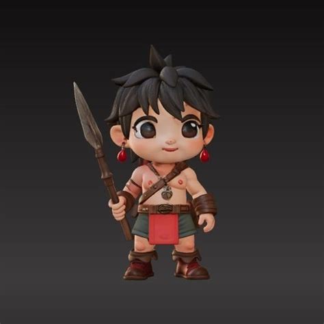 Stl File Tarzan Chibi 🔫 ・3d Printable Design To Download・cults