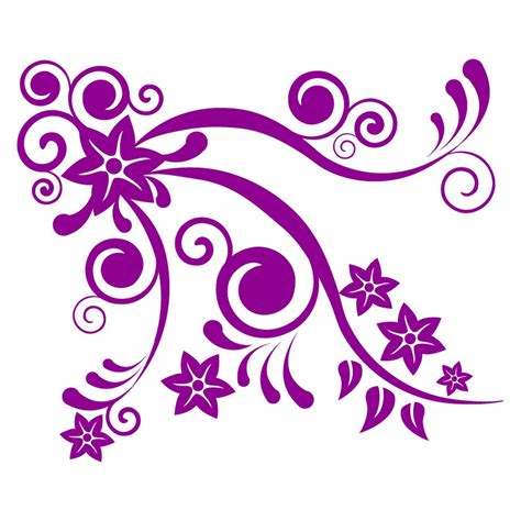 Purple Swirl Corner Borders Clip Art Purple Corner Border Clip Art