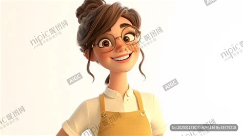 Ai创作图写实卡通人物 卡通写实漫画人物 卡通写实漫画人物设计 仿3d卡通形象 3d动画插图 Cgi渲染 3d卡通人物 3d卡通形象 写实人物插画 插画人物戴眼镜女孩 Poly风格 3d卡通