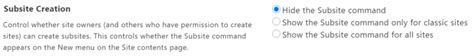 How To Create A Sub Site If Subsites Creation Is Disabled Vlad S SharePoint Blog