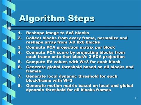 ppt motion detection using pca powerpoint presentation free download