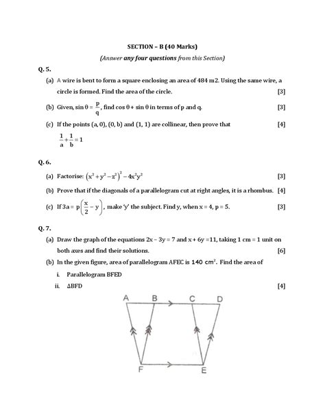 Download Icse Class 9 Maths Sample Paper Pdf Online