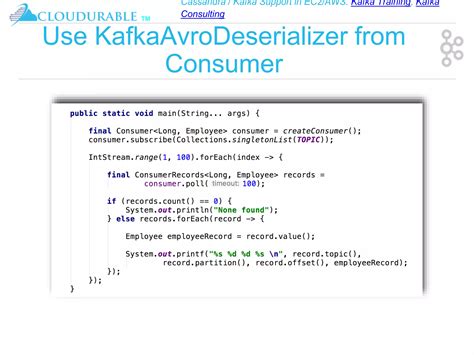 Kafka And Avro With Confluent Schema Registry Pptx Cloud Computing
