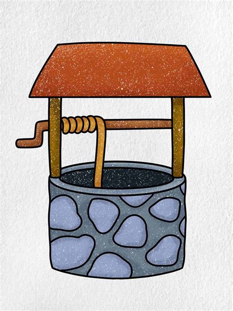 Easy Well Drawing - HelloArtsy