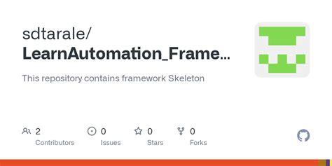 Github Sdtaralelearnautomationframework4 This Repository Contains