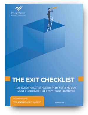 Create The Future You Want With Our Exit Checklist NuVescor