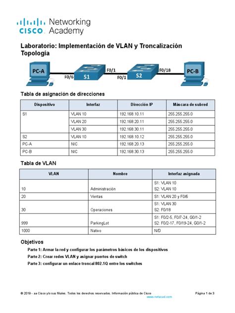 Imprimir Ang 362 Lab Implement Vlans And Trunking Pdf