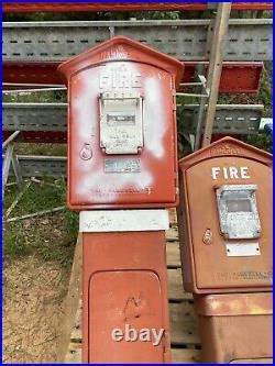 Antique Cast Iron Gamewell Fire Alarm Box Cast Iron Pedestal Total Not