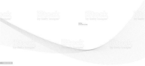 밝은 회색 추상적 배경 흐르는 입자의 벡터 웨이브 움직임의 점의 매력적인 라인 기술 및 과학 테마 통풍이 잘되고 미래지향적 인 그림 3차원 형태에 대한 스톡 벡터 아트 및