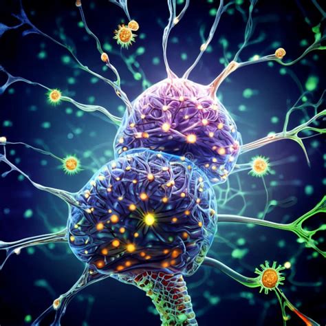 3d Illustration of a Neuron Cell, Brain Cell, Brain Cell. Generative AI Stock Illustration ...