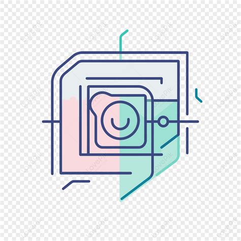 사각형 모양의 사진 앱 아이콘이 줄에 있습니다 벡터ui스케치 Png 일러스트 무료 다운로드 Lovepik