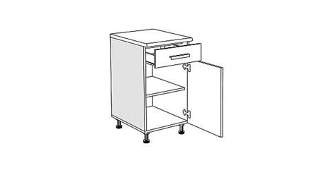 Кухненски шкаф долен с чекмедже и врата In D45 Kf дъб артизан • Модулна